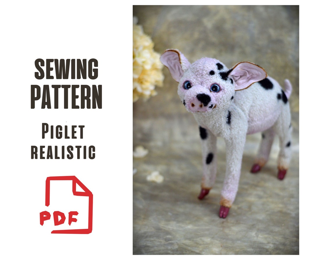 Pig Sewing Pattern Soft Piglet Plush Piggy Toy Pig - Etsy