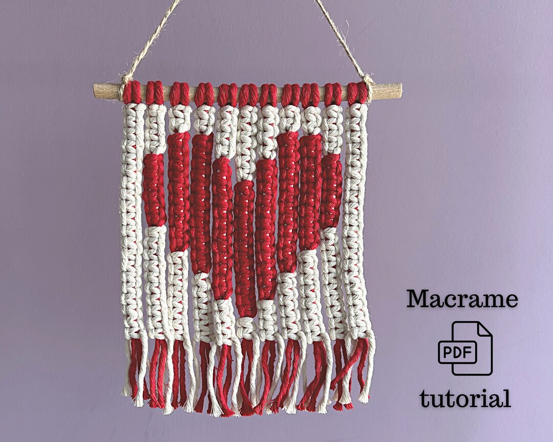 Pdf TUTORIAL of Macrame Heart Wall Hanging Valentine's Day - Etsy