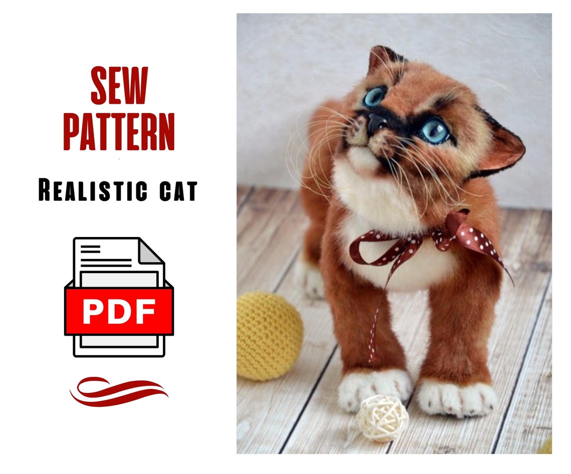 Cat Sewing Pattern Pattern Stuffed Animal Pattern Pdf-teddy - Etsy