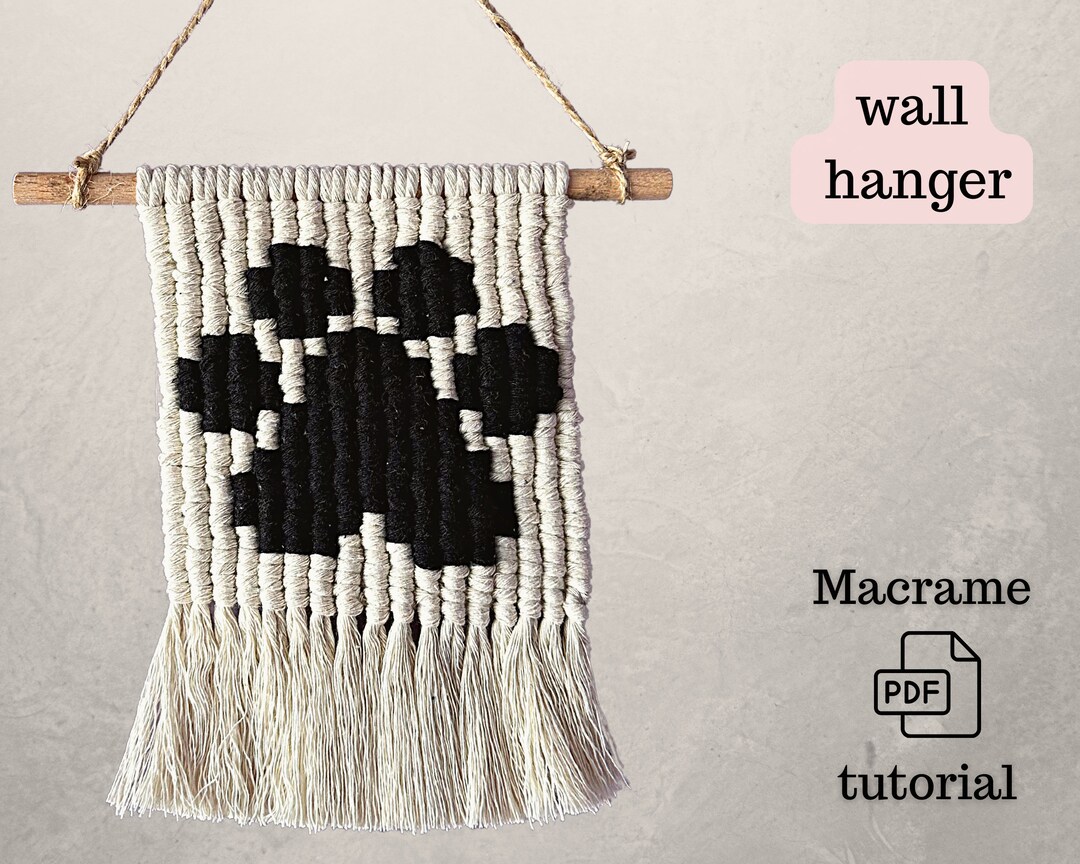 Macrame Animal Paw Pattern / Pixel Paw Macrame Wall Hanging - Etsy
