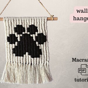 Macrame Animal Paw Pattern / Pixel Paw Macrame Wall Hanging - Etsy