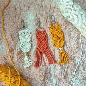 Macrame Heart Keychain PDF Tutorial Step by Step Guide DIY Handmade Valentine's Day Decor Boho ...