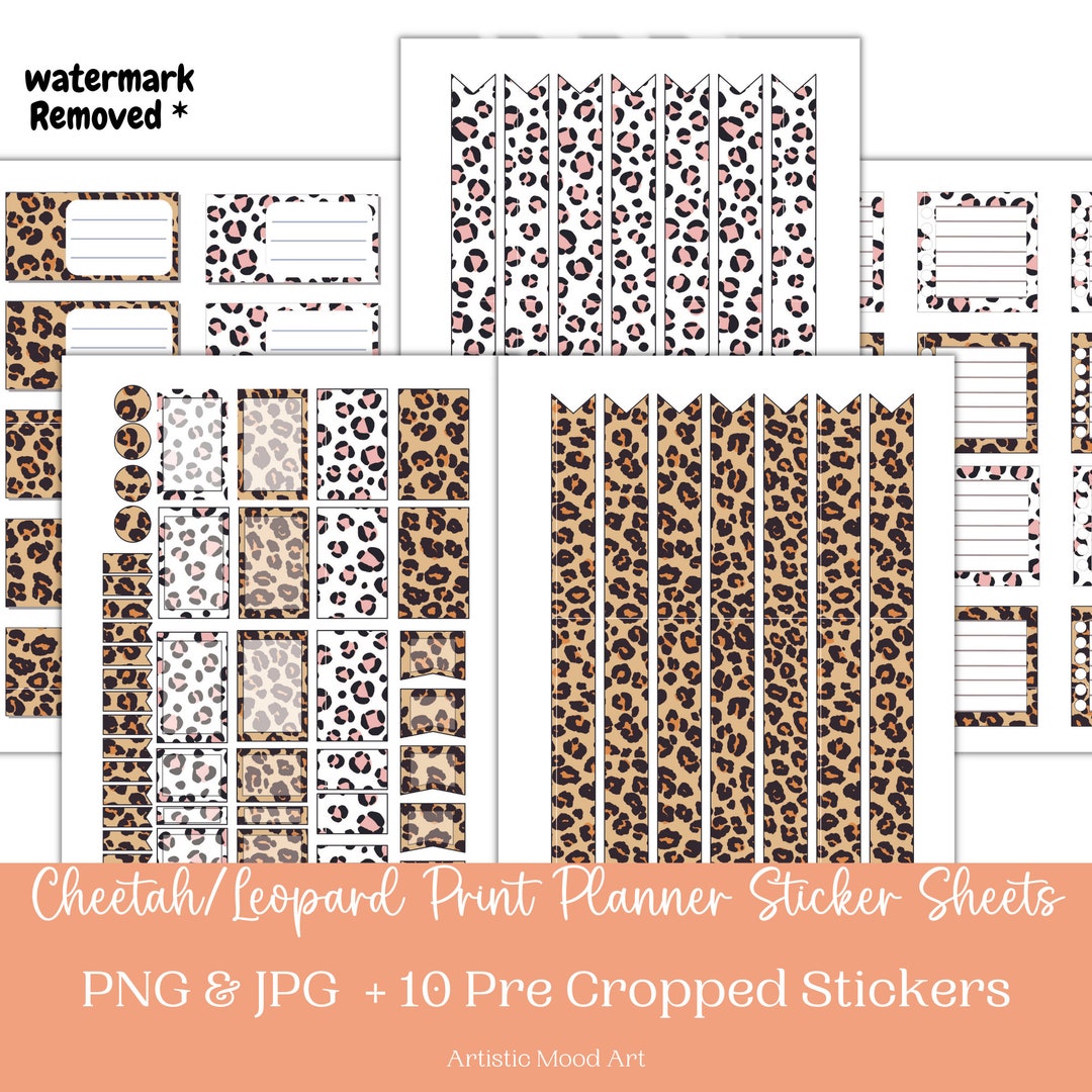 Animal Print Functional Planner Sticker Sheets, Printable, Print and ...