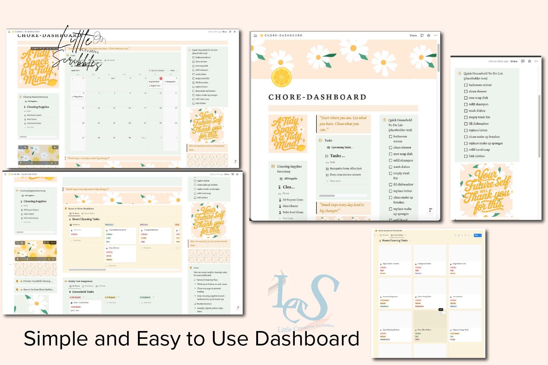 Notion Chore Dashboard: Home Cleaning Template (digital Download) - Etsy