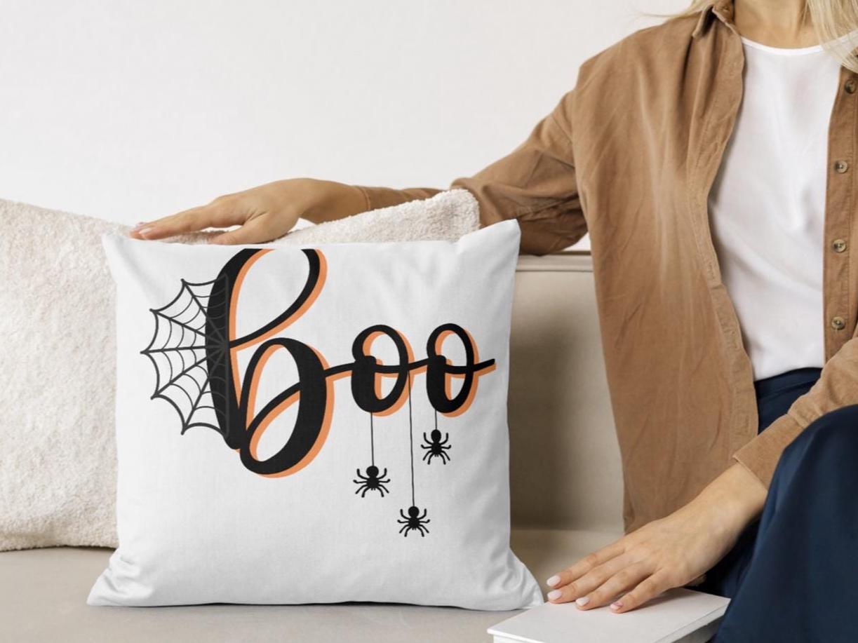 Boo SVG PNG JPG, Halloween Boo Spider Web Clipart, Cricut Cut File ...