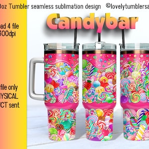40oz Tumbler Candy Bar Sublimation Designs. Rainbow Candy. Warp Tumbler ...