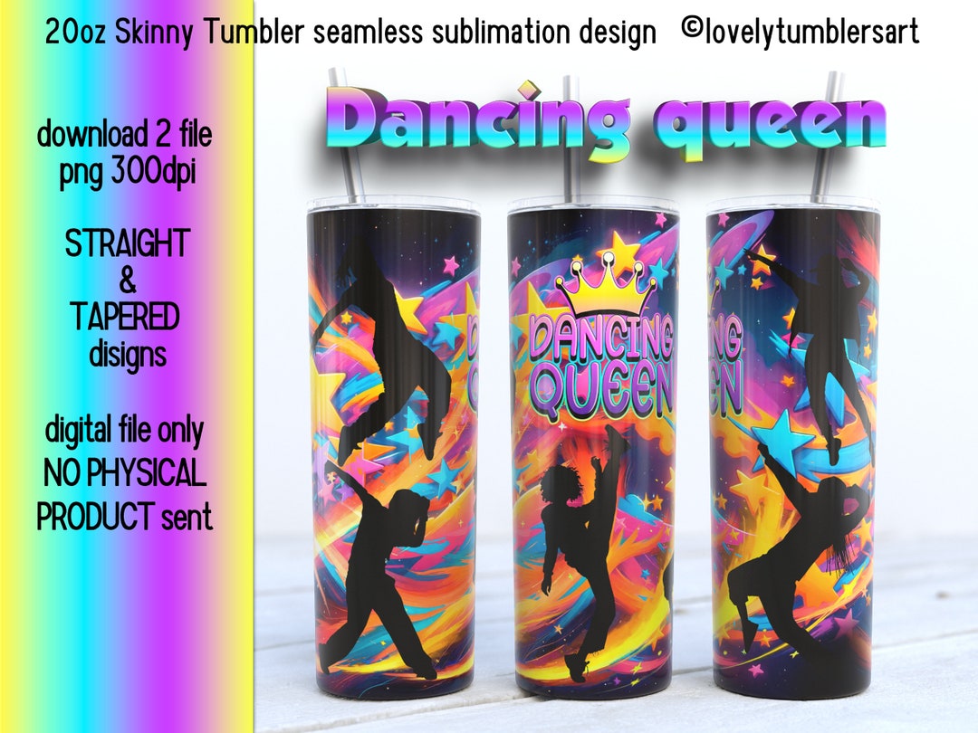 20oz Skinny Tumbler Dancing Girl Sublimation Designs. Hip-hop. Skinny ...