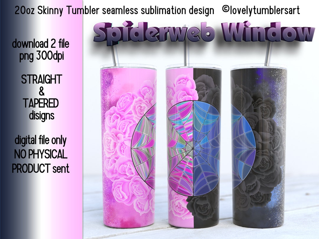 20oz Skinny Tumbler Wednesday Addams Window Sublimation Designs. Skinny ...