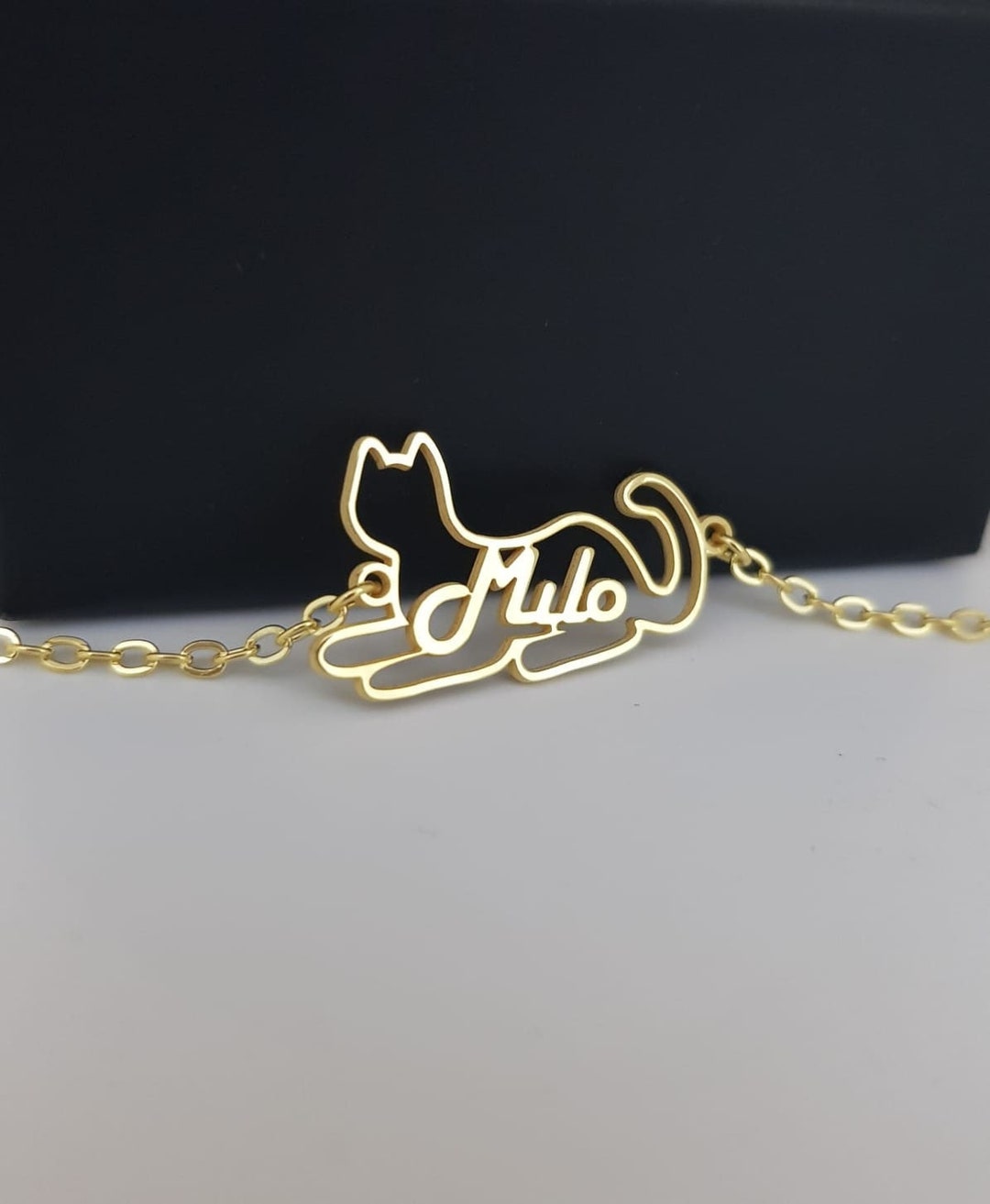 Cat Name Bracelet, Kindly Cat Name Bracelet, Silver Memorial Gift, Cat ...