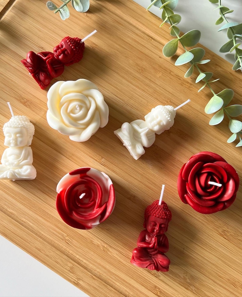 Rose Soy Wax Candles - Etsy