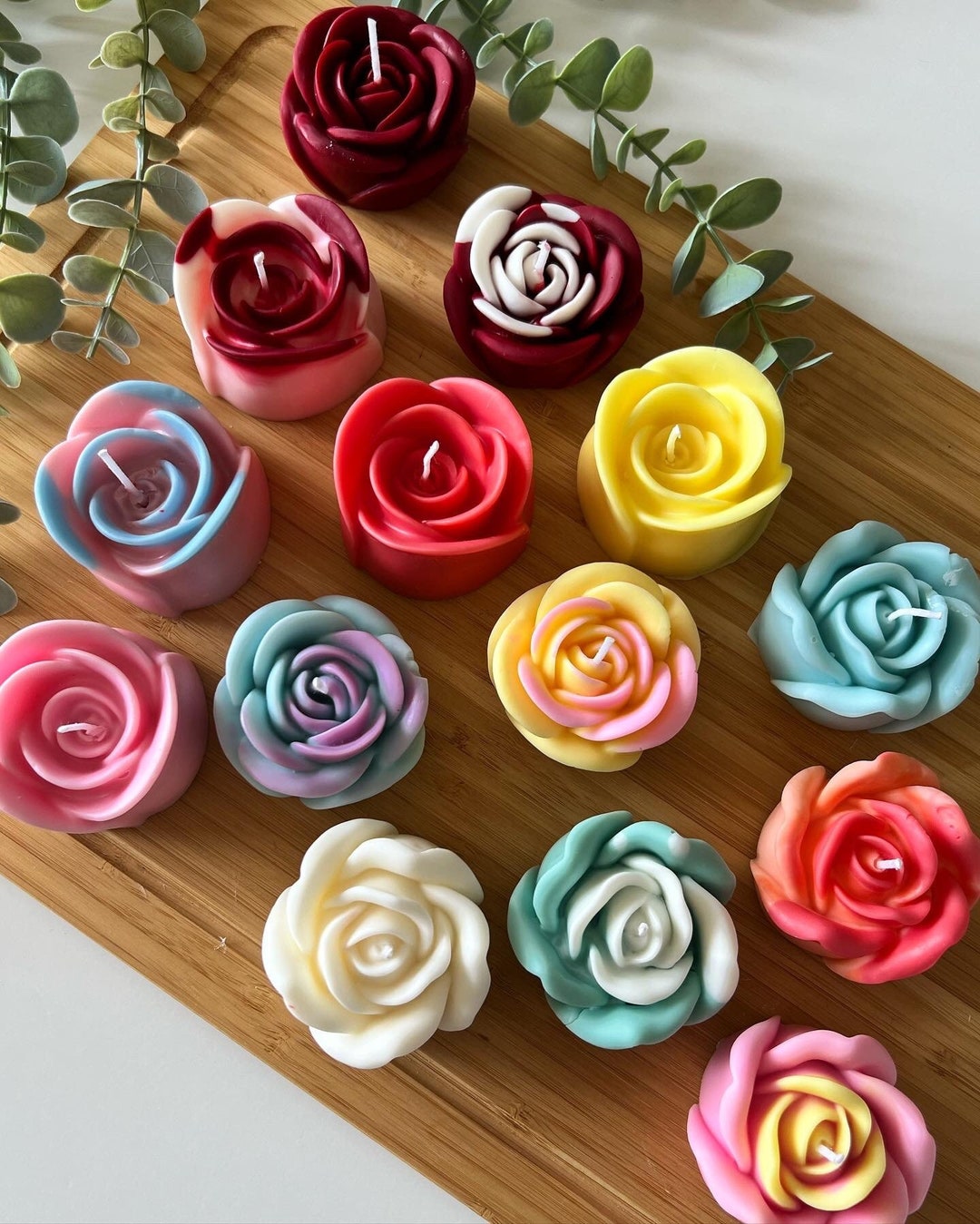 Rose Soy Wax Candles - Etsy