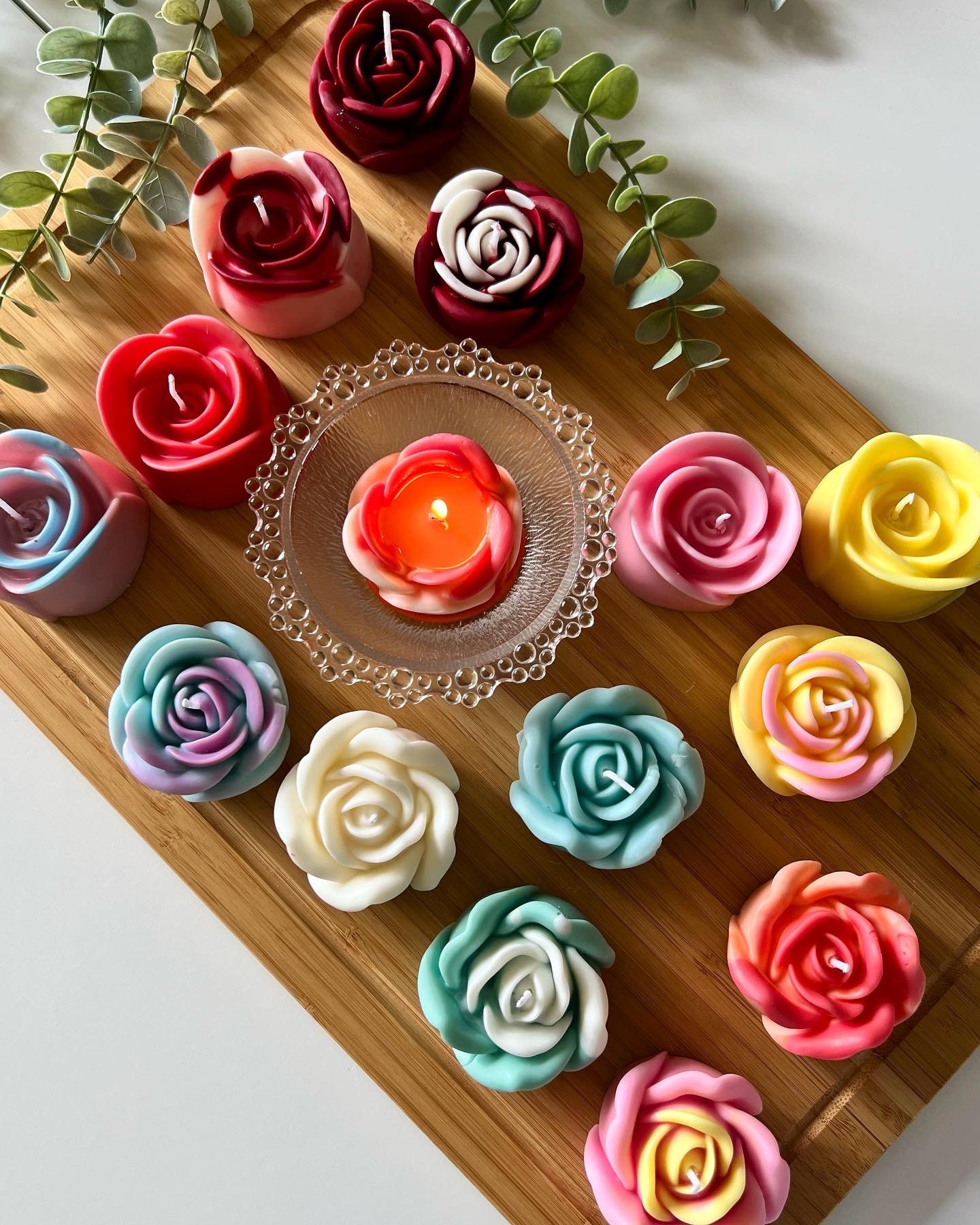 Rose Soy Wax Candles - Etsy