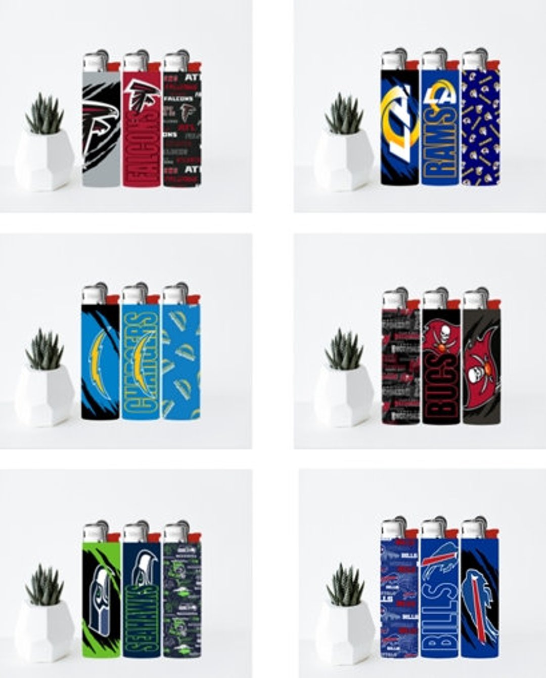 32 Teams Football Bic Lighter Sets - Etsy