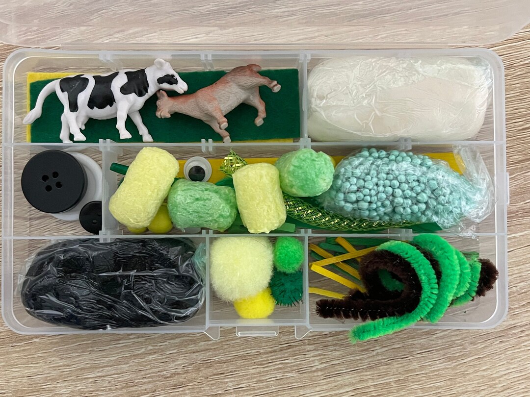 FARM PLAYDOUGH KIT, Playdough Kit, Sensory Box, Child Party Gift ...