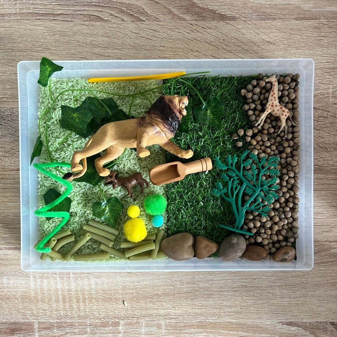 SAFARI SENSORY KIT, Safari Sensory Bin, Sensory Bin, Tuff Tray Play ...