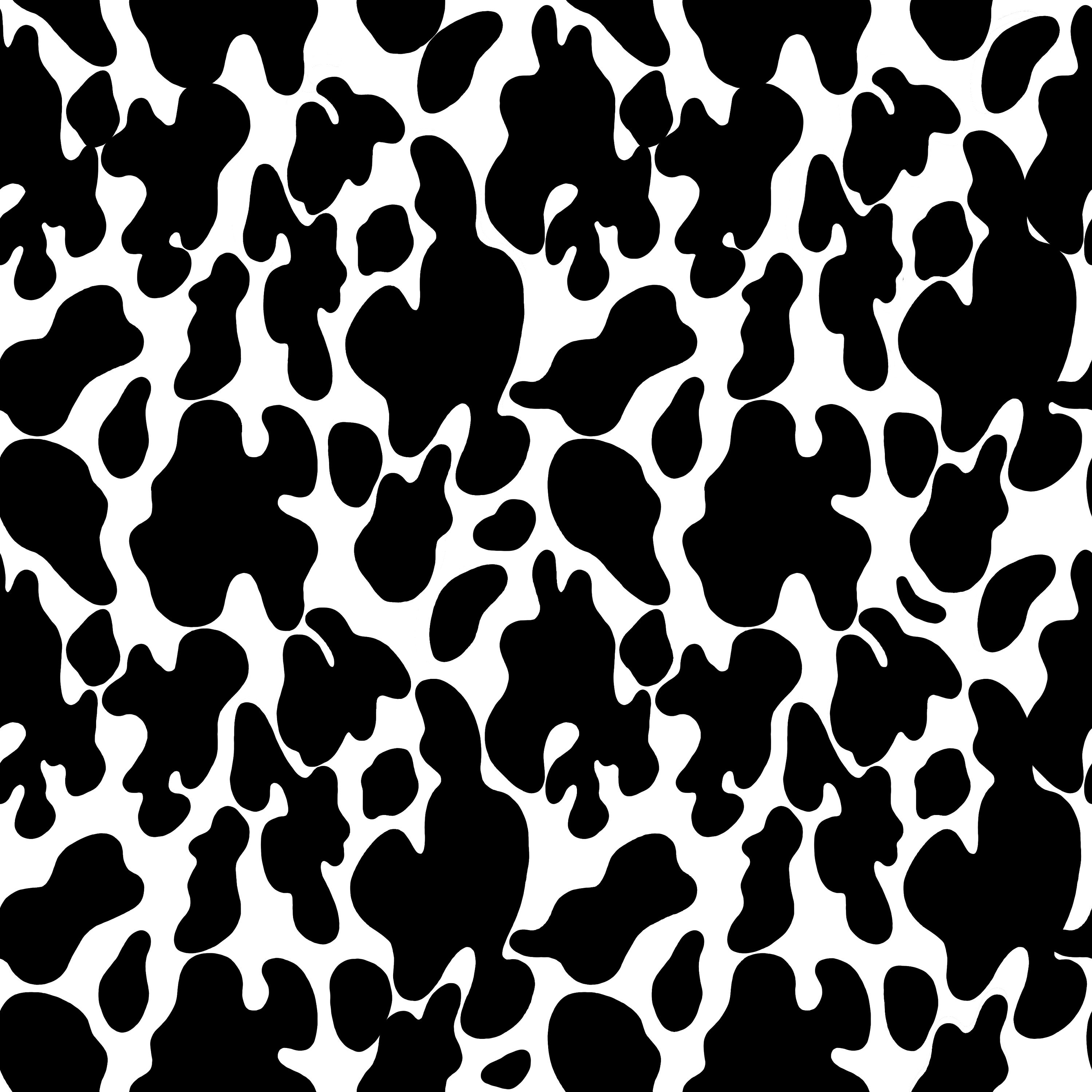 Black Cow Print Seamless Repeat Pattern Transparent PNG & JPEG - Etsy