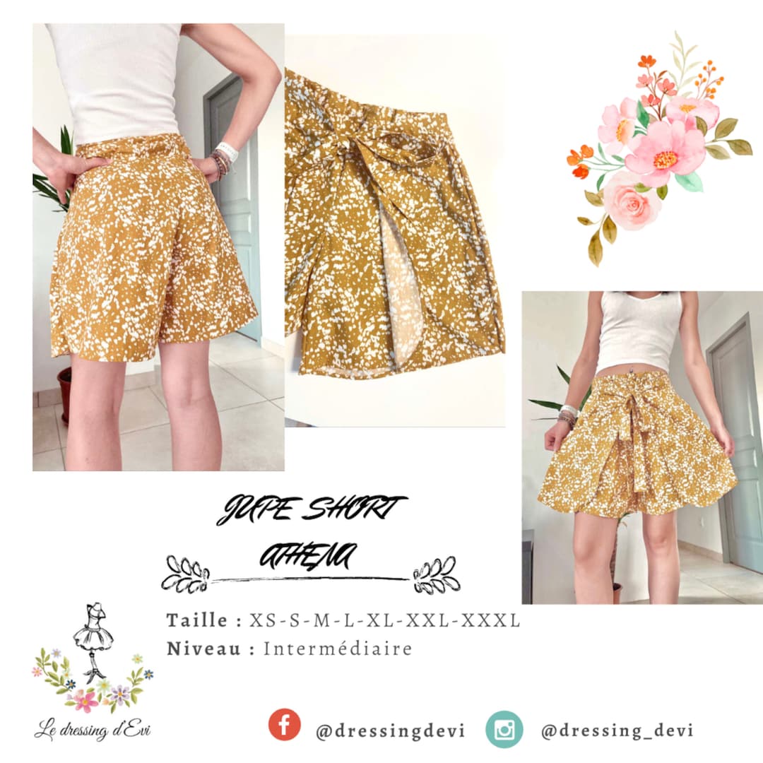 PDF Pattern - Athena Skort, Sewing Tutorial - Etsy