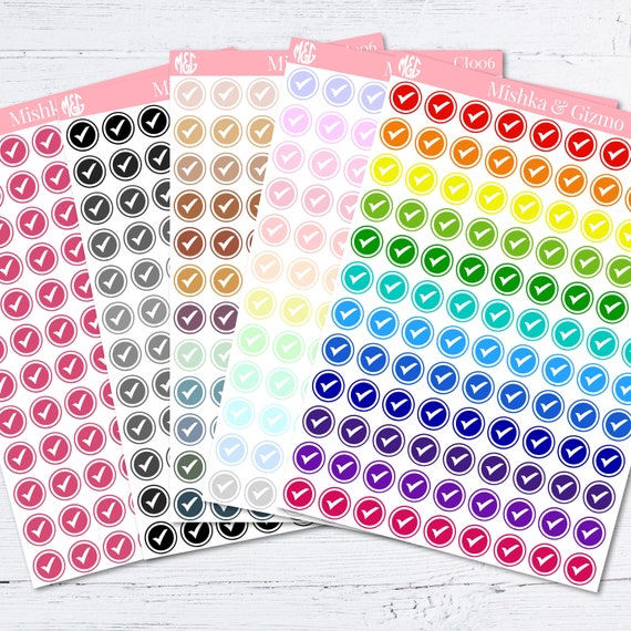 Check Mark Planner Stickers Icon Stickers Simple Stickers | Etsy