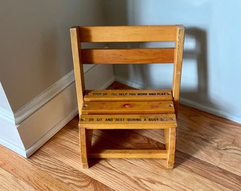 Step Stool Chair Vintage - Etsy
