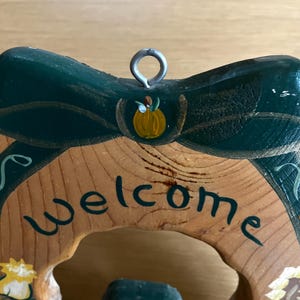 Vintage Painted Wood Fall-themed Welcome Sign / Cottagecore - Etsy