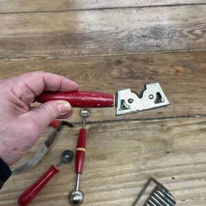 Vintage Kitchen Red Handle Kitchen Tools - Set of 5 - Etsy