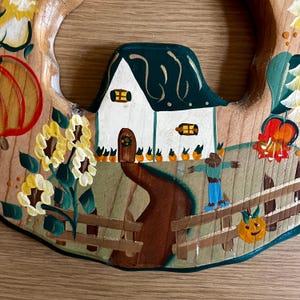 Vintage Painted Wood Fall-themed Welcome Sign / Cottagecore - Etsy