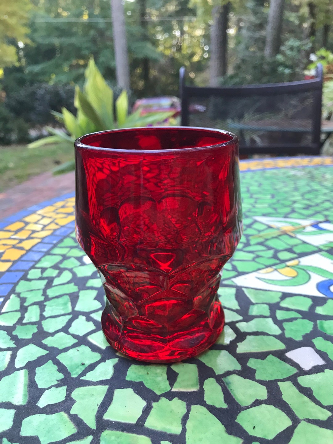 One 1950s Viking Georgian Ruby Tumbler - Etsy