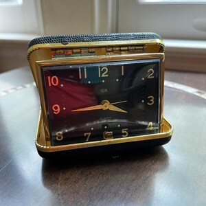 Vintage Elgin Folding Travel Alarm Clock Made in Japan Working - Etsy