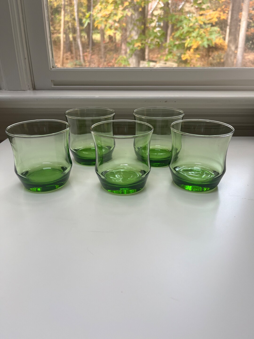 Vintage Libbey Apollo Green Old Fashioned Drink Glasses - Etsy