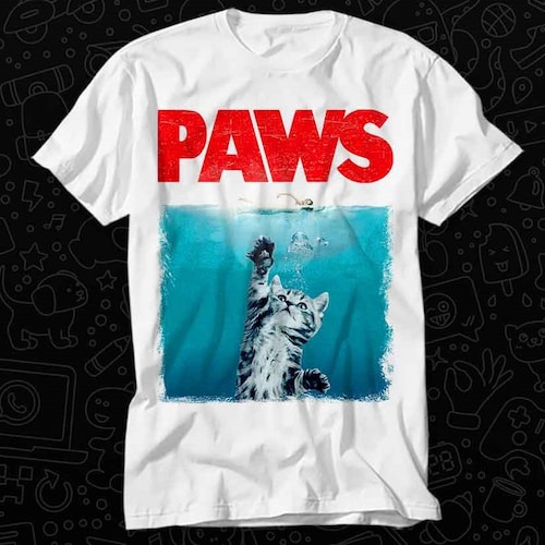 Paws Kitten Jaws Cute Cat Fun T Shirt Gift for Womens Mens - Etsy