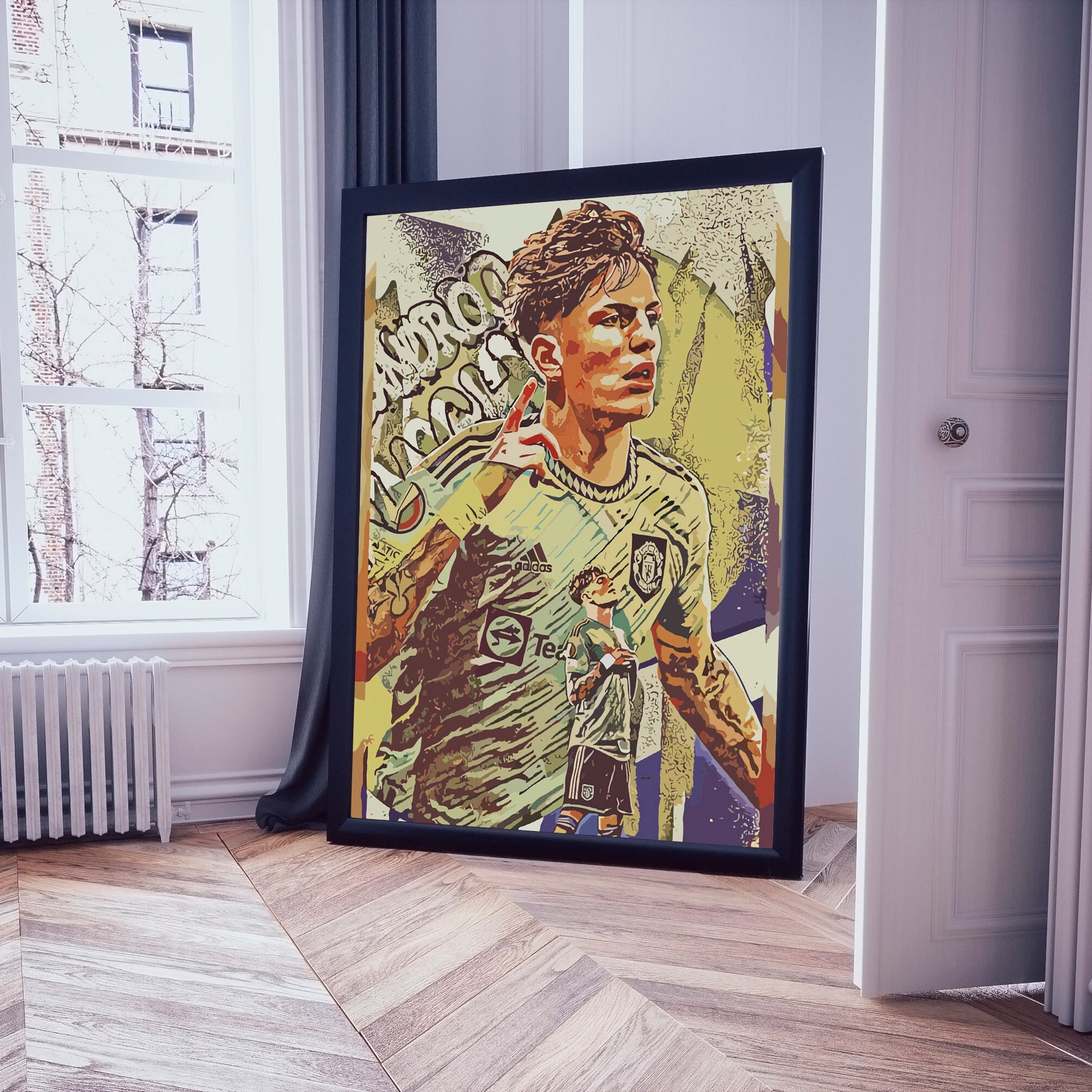 Alejandro Garnacho Poster Digital Manchester United Prints - Etsy