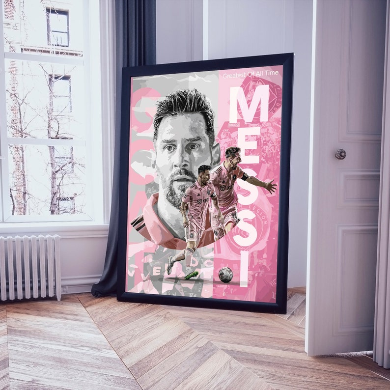 Lionel Messi Poster Printable Messi the Goat Wall Art Inter - Etsy