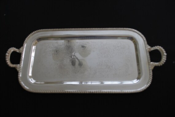 Vintage 1940s Friedman Silver Co. Silverplate Footed Serving - Etsy