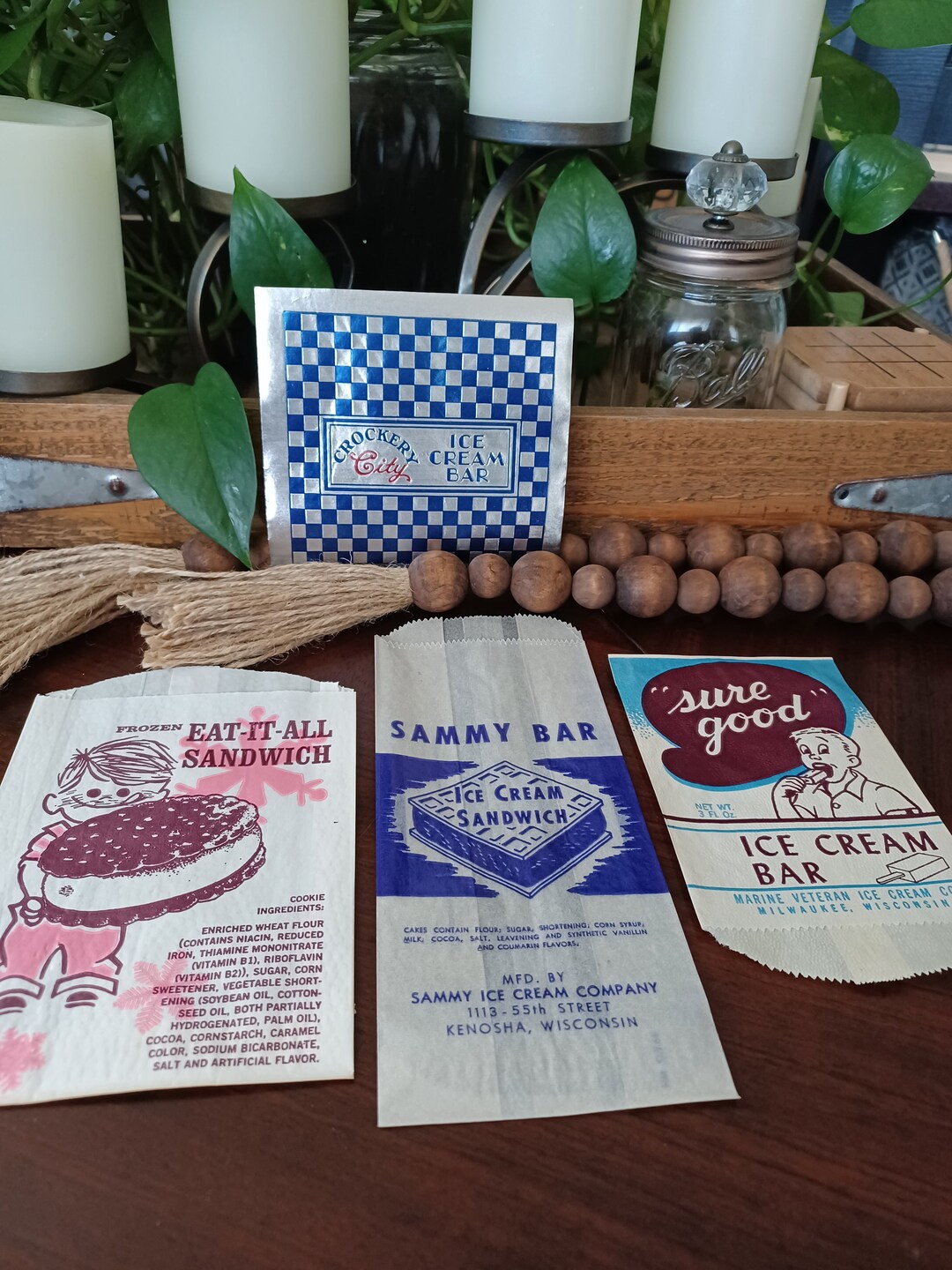 Vintage Ice Cream Wrappers Fun Retro Ephemera - Etsy