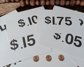 Money Flash Cards - Etsy