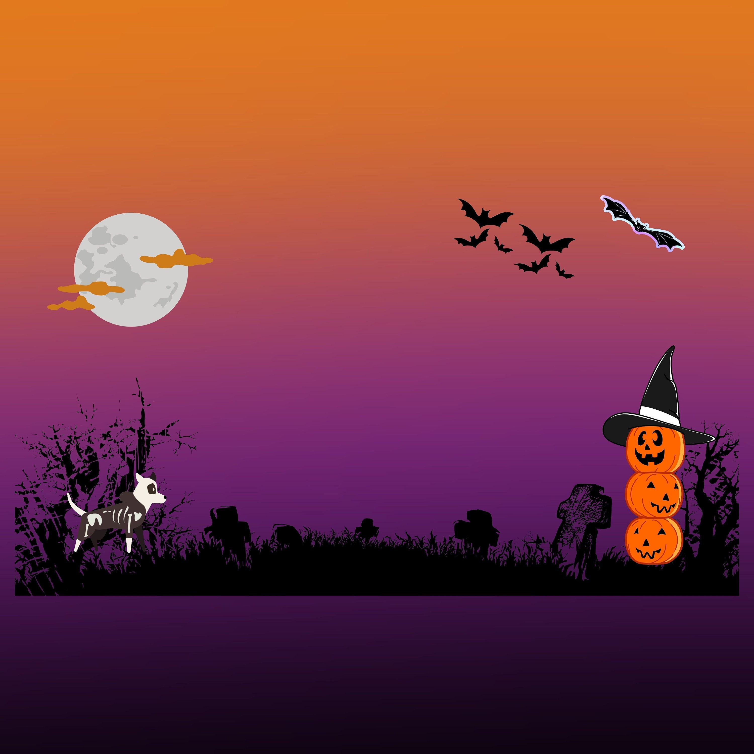 Zoom Background Halloween Themed With Video and Animation - Etsy