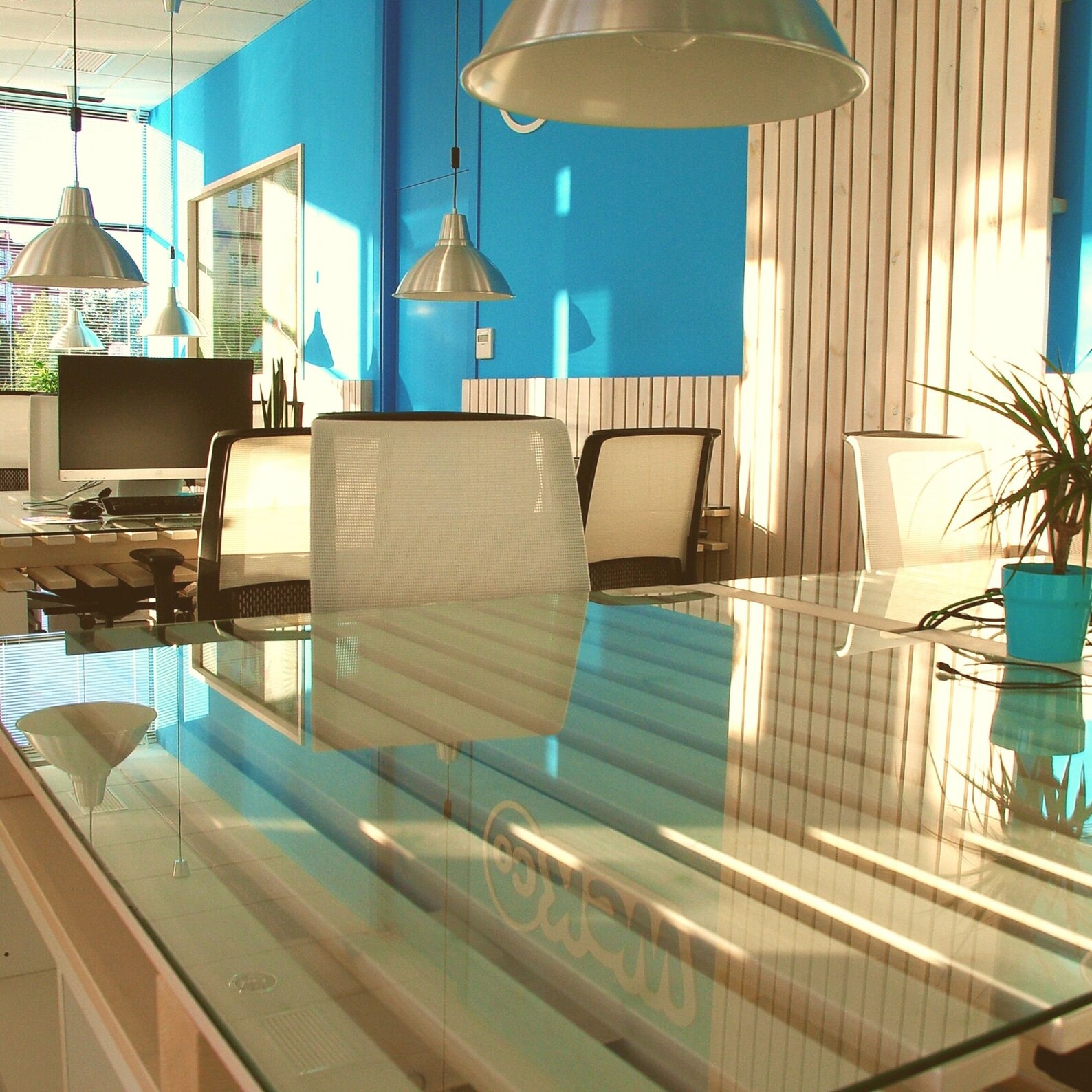 Zoom Virtual Backgrounds | Office Backdrop | My Office in Blue | Calm ...