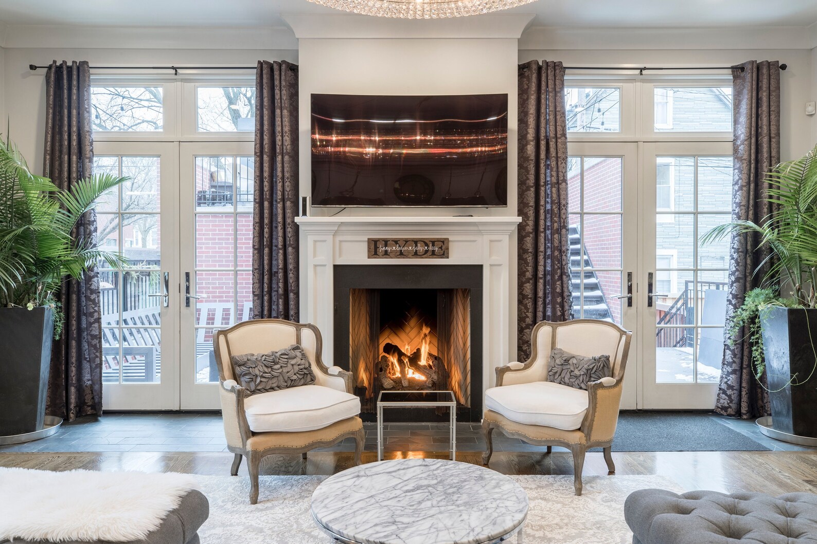 Zoom Virtual Backgrounds | Fireplace Backdrop | Stylish Room With ...