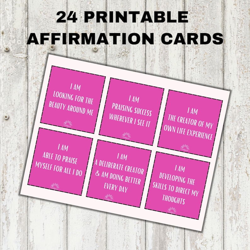 I AM Daily Affirmation Cards Printable Self Affirmation - Etsy