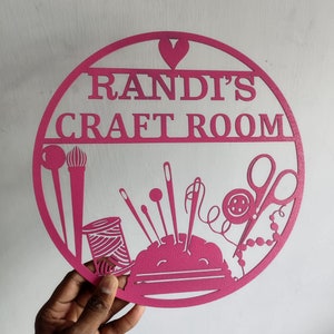 Kuttyarts Custom Craft Room Metal Sign, Creative Room Sign,gift for Her ...