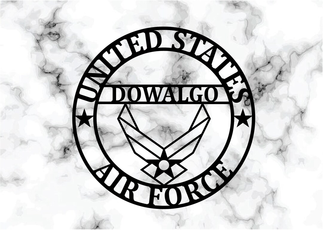 Kuttyarts Custom Air Force Name Sign, Air Force Metal Sign, Military ...