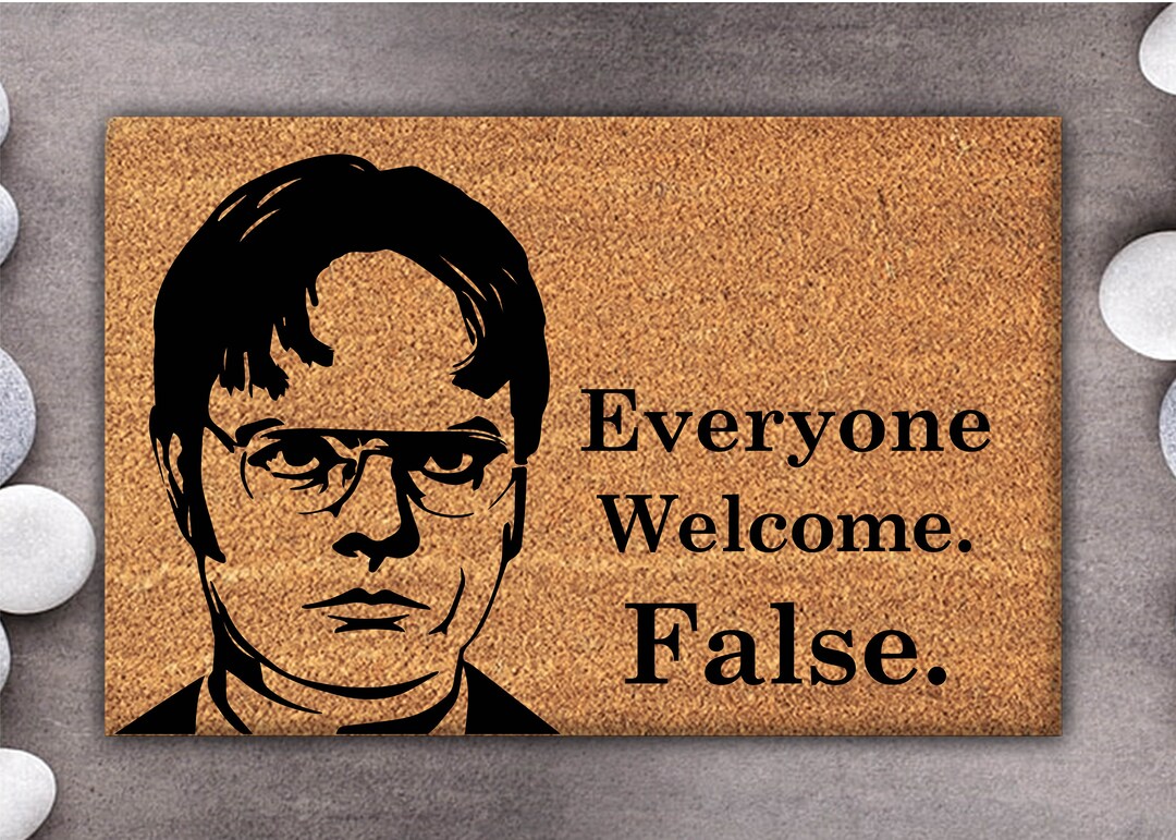 Kuttyarts Everyone Welcome False Dwight Schrute Door Mat the Office ...