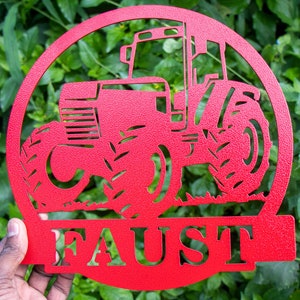 Kuttyarts Custom Tractor Metal Sign | Metal Vintage Tractor Sign ...