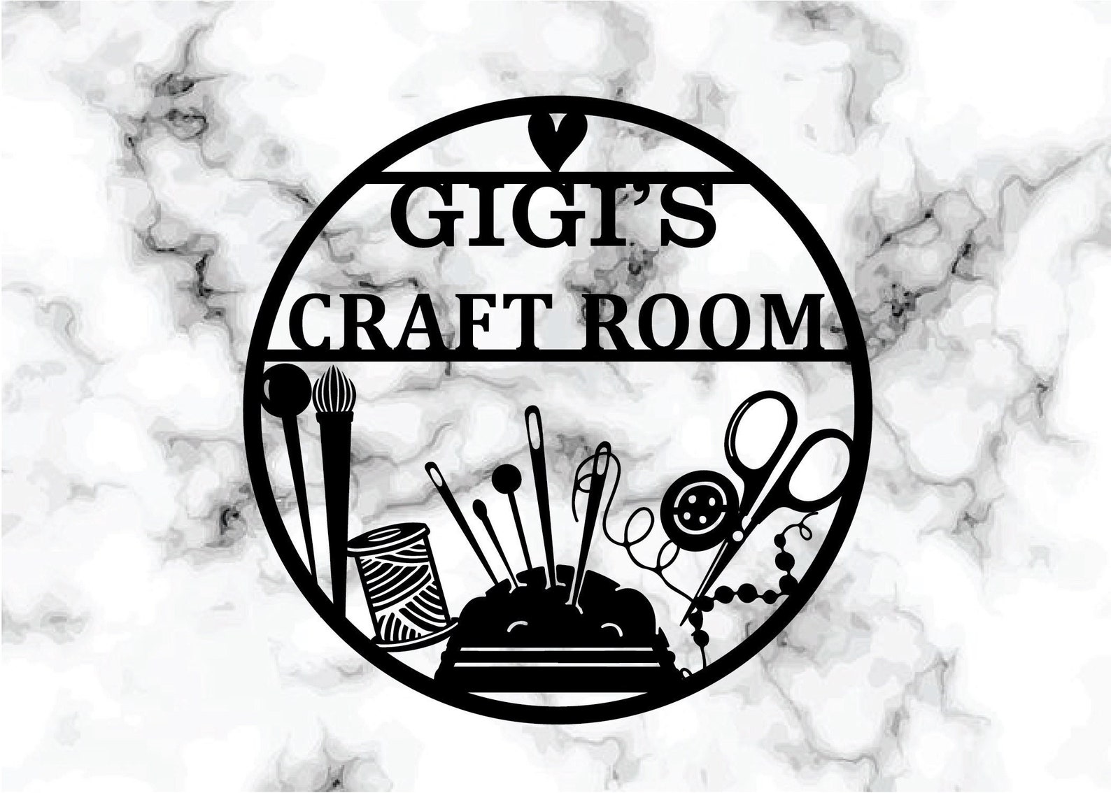 Kuttyarts Custom Craft Room Metal Sign: Personalized Creative Space ...