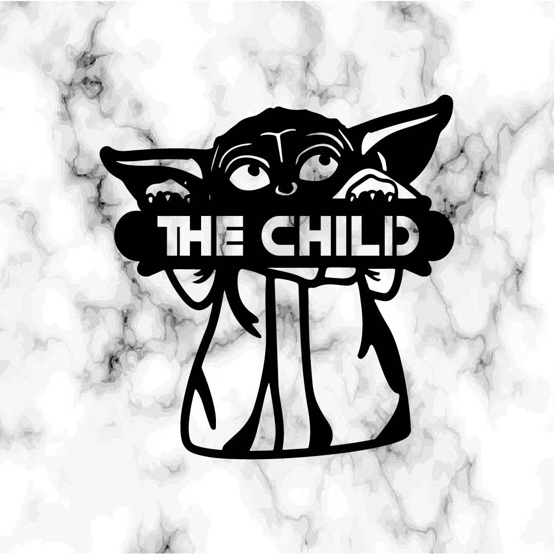 Kuttyarts Star Wars Baby Yoda Metal Sign,personalized Star Wars Family ...