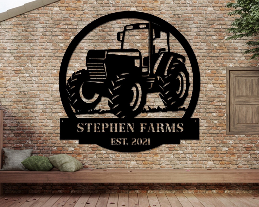 Kuttyarts Custom Tractor Metal Sign | Metal Vintage Tractor Sign ...