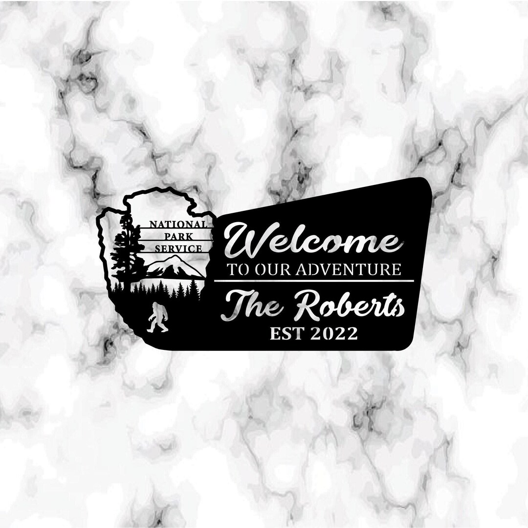 Kuttyarts Custom Metal National Park Wedding Sign,hiker Gift,nature ...