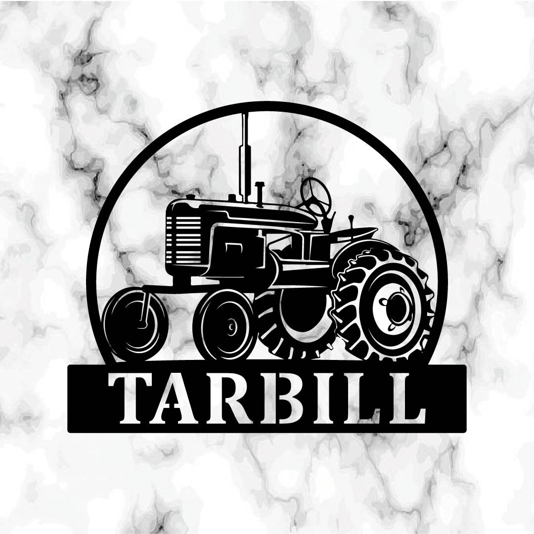 Kuttyarts Tractor Name Metal Sign|family Name Sign|personalized Metal ...