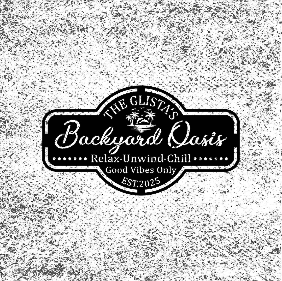 Personalized Backyard Oasis Metal Sign: Tropical Palm Wall Art - Etsy