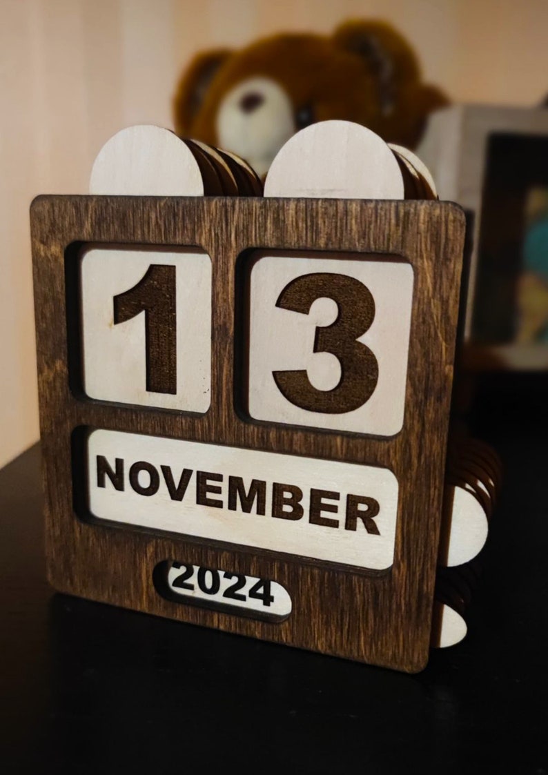 Infinite Calendar Wooden Calendar I Perpetual Forever Calendar I ...